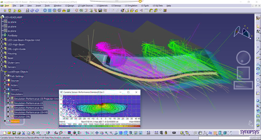 Automotive Lighting Design Software | LucidShape | LucidShape CAA V5 Based
