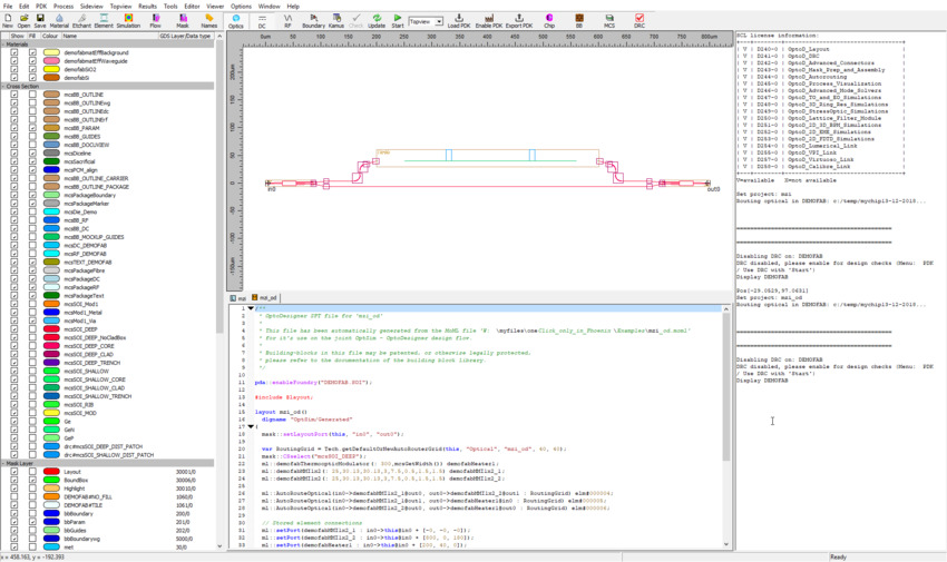 Bidirectional Interface Between OptSim Circuit and OptoDesigner